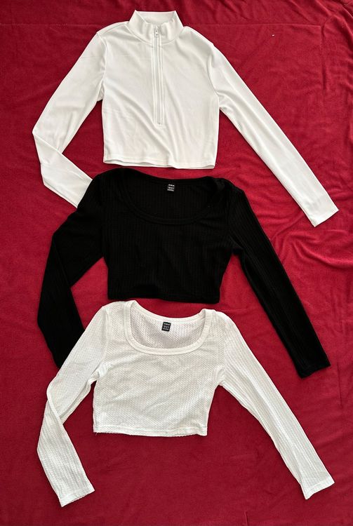 Paket Tops und Oberteile schwarz weiss Gr. M, gut erhalten (Gebraucht ...