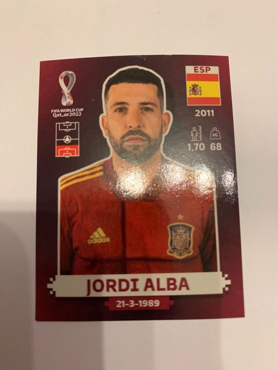 Panini WM 2022 Jordi Alba ESP 7 | Acheter sur Ricardo
