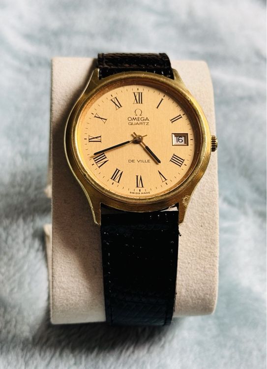 Montre Omega De Ville Quartz 35mm Vintage Or, Verre saphir | Kaufen auf ...