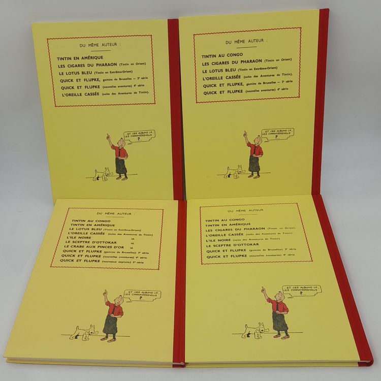 Lot série de 8 Tintin Fac-similé Noir & Blanc Casterman TBE (D'occasion ...