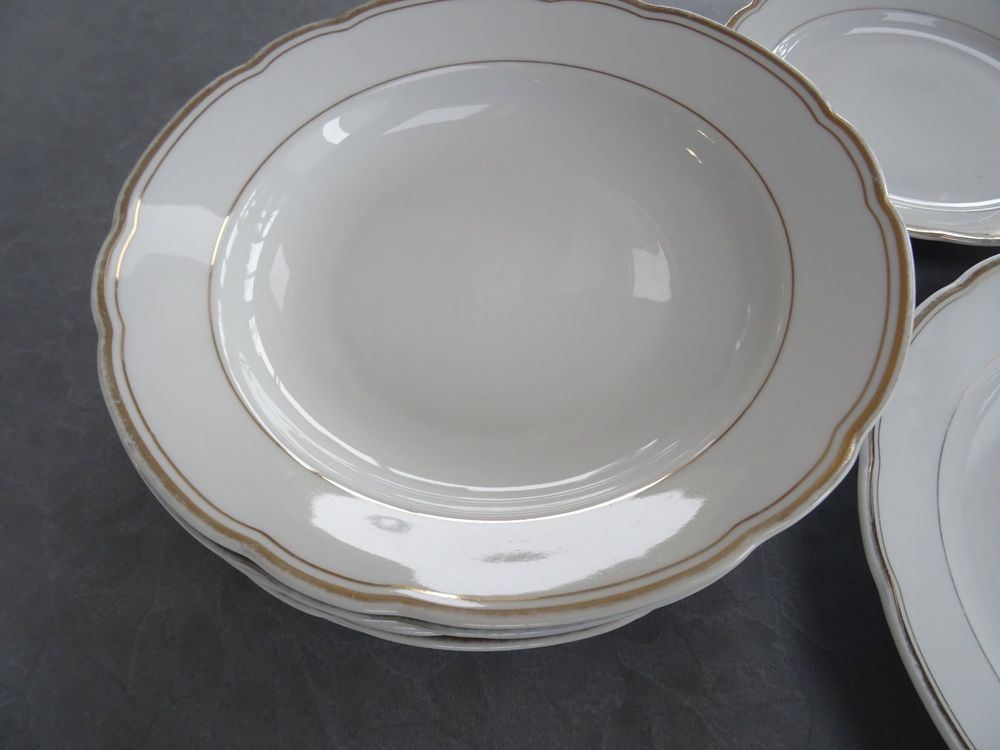 8 Vintage Goldrand Teller Goldrand Kahla | Kaufen auf Ricardo