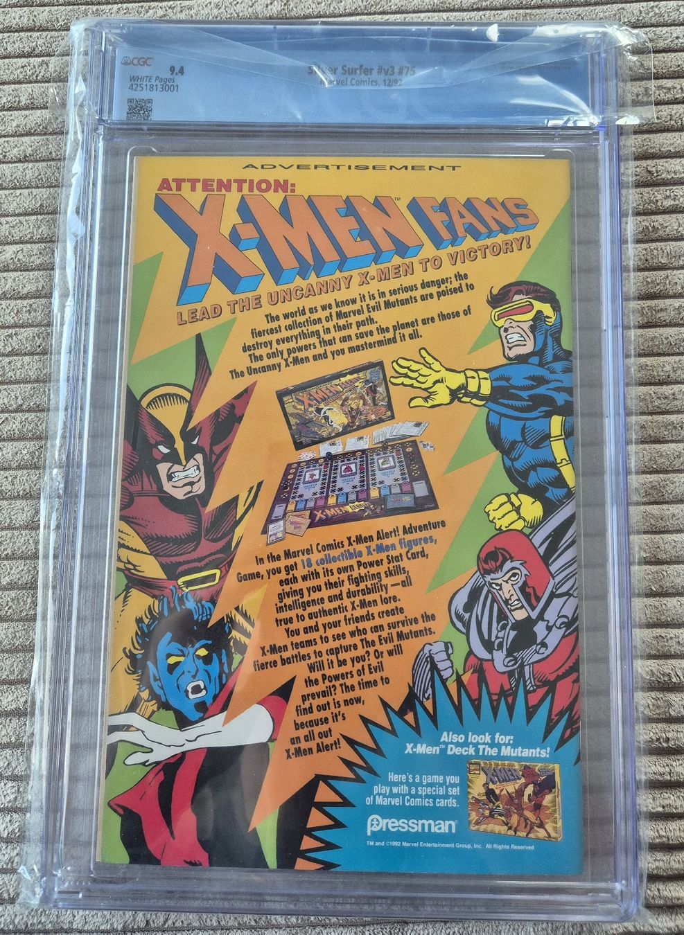 Silver Surfer v3 #75 CGC 9.4 NEAR MINT, FOIL COVER (Neuf avec emballage ...