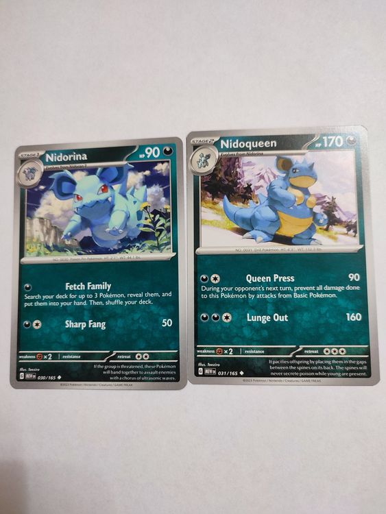 Pokémon Mew 151 Nidorina 030 Nidoqueen 031 (Neu (gemäss Beschreibung)) in Romoos für CHF 1 – mit ...