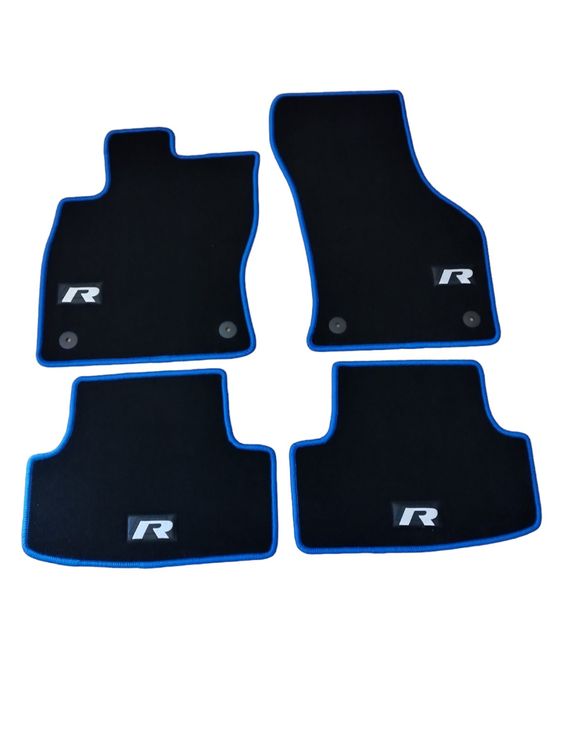 Velours Fussmatten für Golf 7, Golf 7.5 u. Golf 8 mit R Logo (Neu und ...