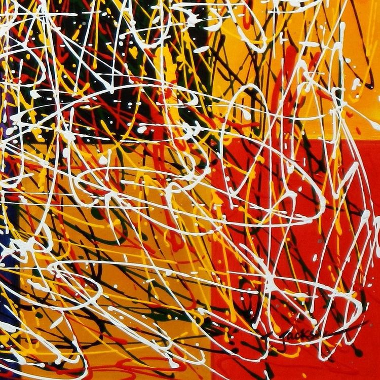 Homage of Pollock - Dripping over cubes (Neu (gemäss Beschreibung)) in ...