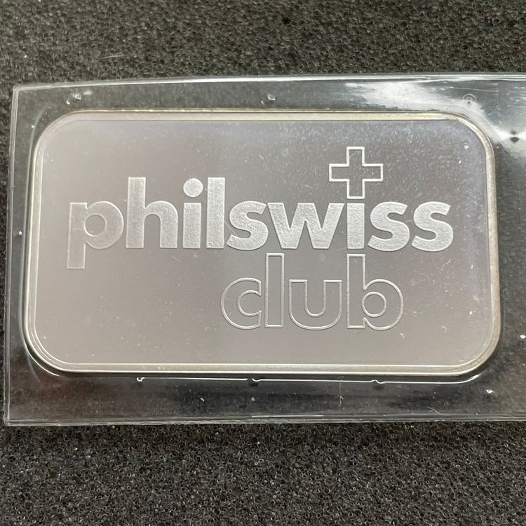 1 Unze Silber Barren Philswiss club ov 4 (Gebraucht) in Reitnau für CHF ...