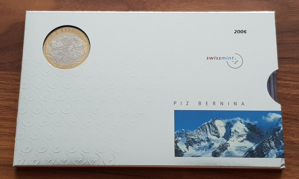 Schweizer Münzsatz Piz Bernina 2006 - 1 PP (Neu und originalverpackt) in Rotkreuz für CHF 255 ...
