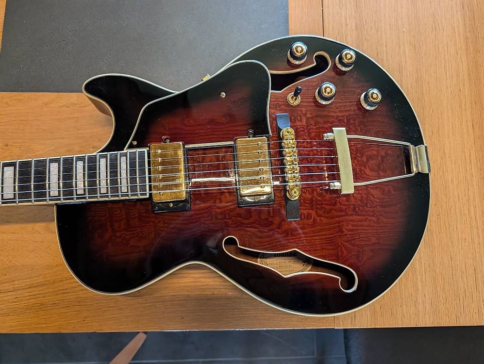 Ibanez AG95QA Artcore Expressionist Dark Brown Sunburst (Gebraucht) in ...