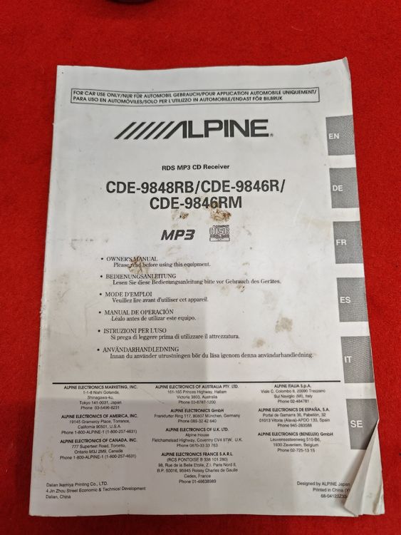 Alpine CD Autoradio CDE9846RM | Acheter sur Ricardo