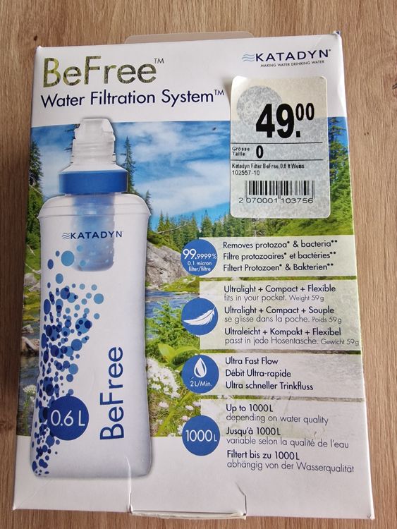 Katadyn BeFree Wasserfilter 0,6 (Neu und originalverpackt) in Wädenswil für CHF 29 – mit ...