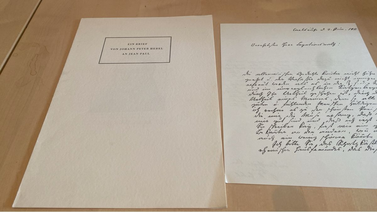 Faksimie Brief von Johann Peter Hebel an Jean Paul (Gebraucht) in Basel ...