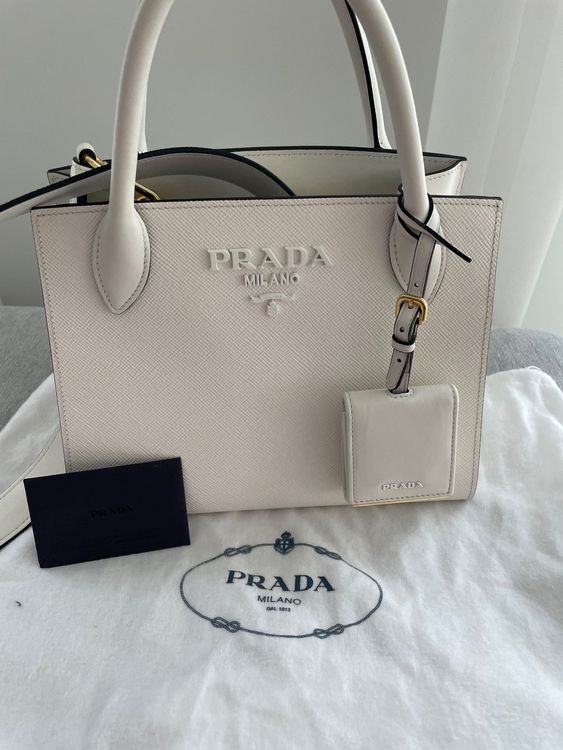 Prada Saffiano Bianco Handtasche | Kaufen auf Ricardo