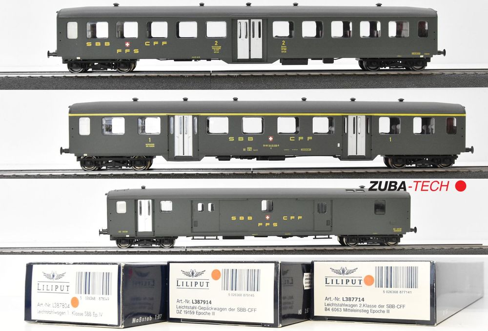 Liliput 3x Leichtstahlwagen SBB H0 GS mit OVP | Kaufen auf Ricardo