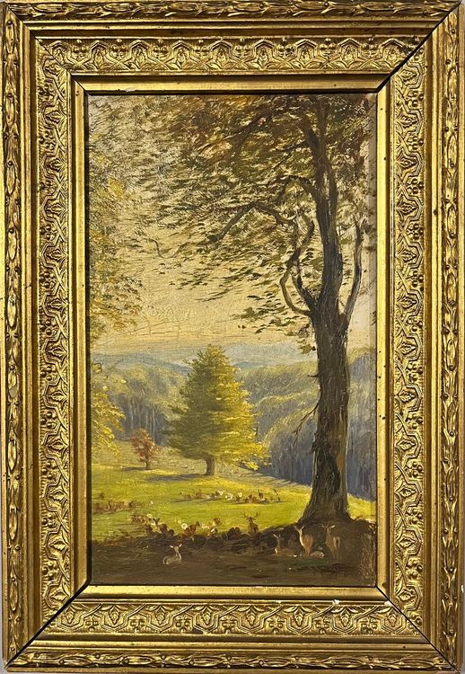 Landschafts Gemälde mit Rehen Unleserlich Sig (Gebraucht) in Hochdorf für CHF 15 – mit Lieferung ...