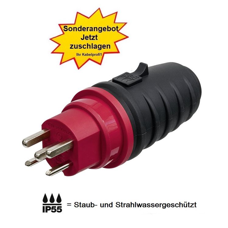 Stecker T25 IP55 neu Fabrikat Steffen (Neu und originalverpackt) in ...