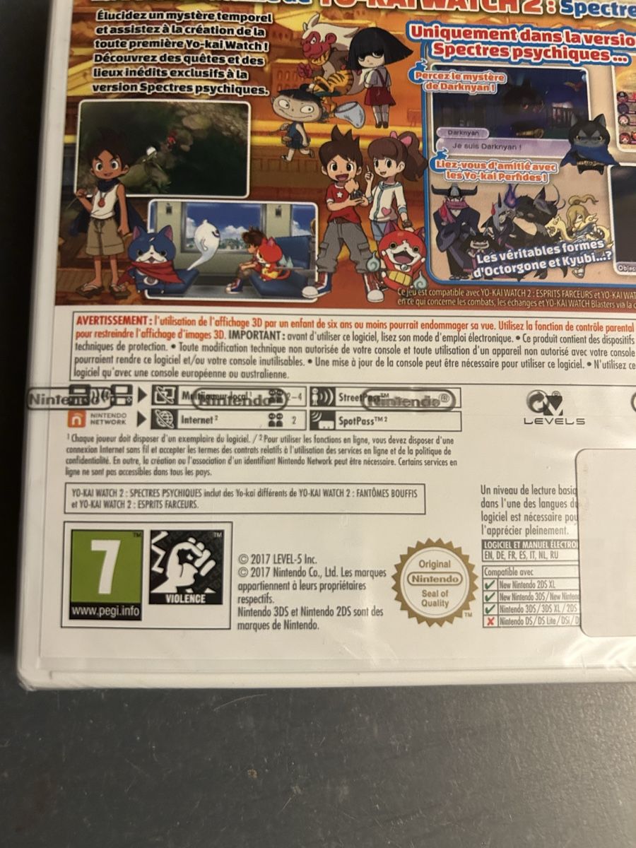 Yo-Kai Watch 2 Spectres Psychiques FRA neuf (Neu und originalverpackt ...