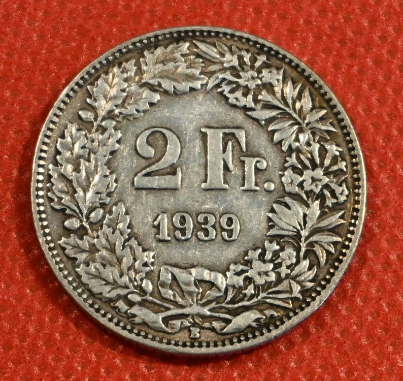 2 Franken 1939 Silber (Gebraucht) in Winterthur für CHF 9 – mit Lieferung auf Ricardo kaufen