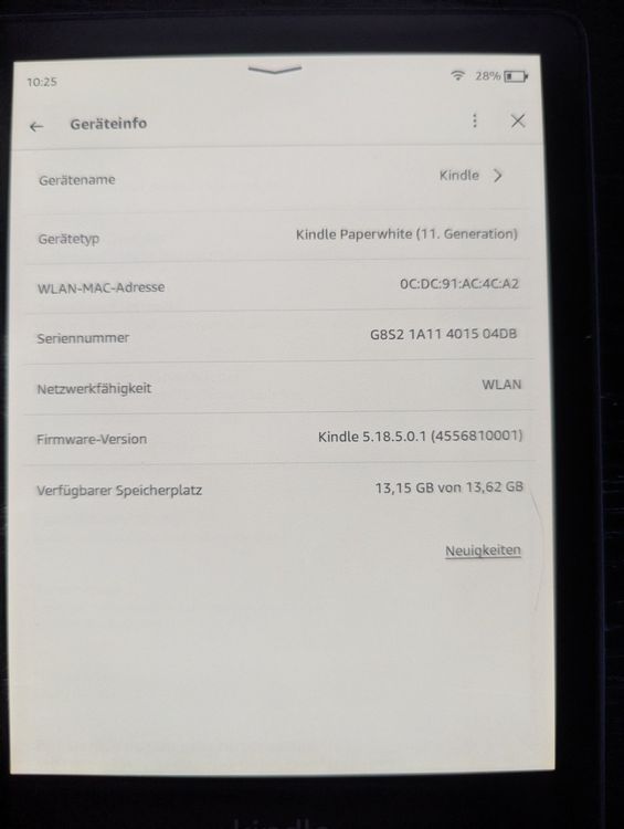 Amazon Kindle Paperwhite with Special Offers (2021) (Gebraucht) in ...