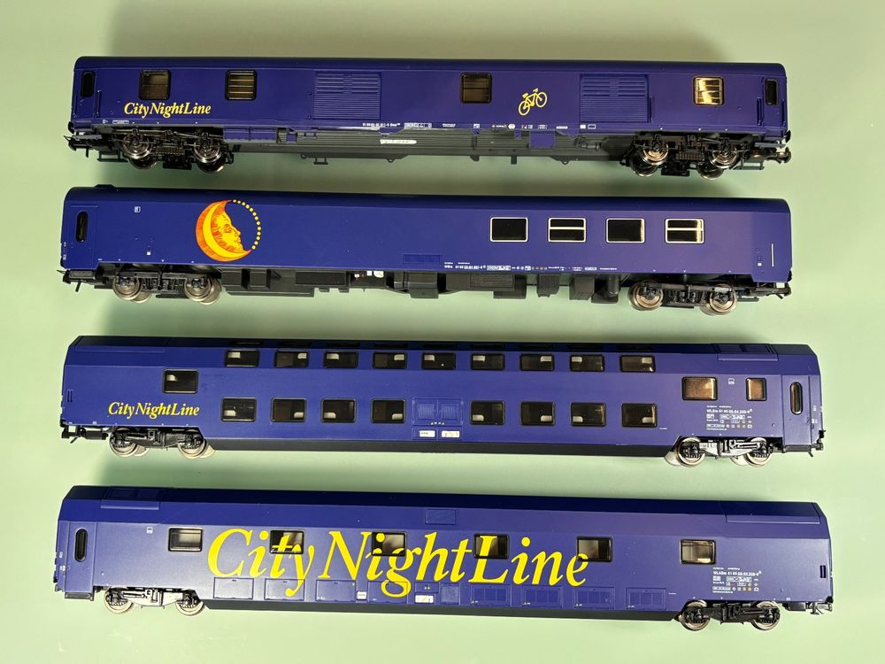 CNL City Night Line SammlerEdition Set * 4 wagons différents (Neu ...