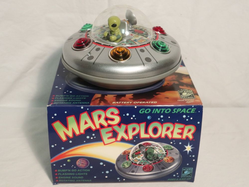 Alien UFO Mars-Explorer Go into Space Bump-N-Go made i Japan (Neu ...