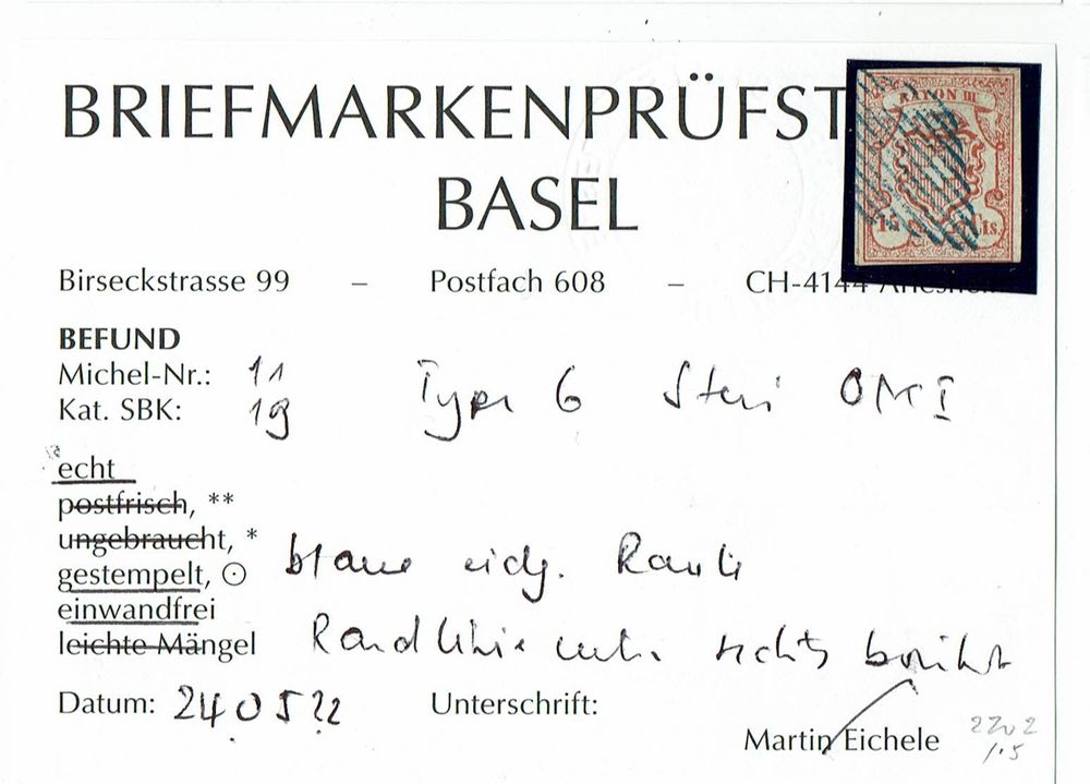 RAYONIII 15RP 19 T 6 OMI BLAUE RTE BEFUND (Gebraucht) in Rüschlikon für CHF 240 – mit Lieferung ...