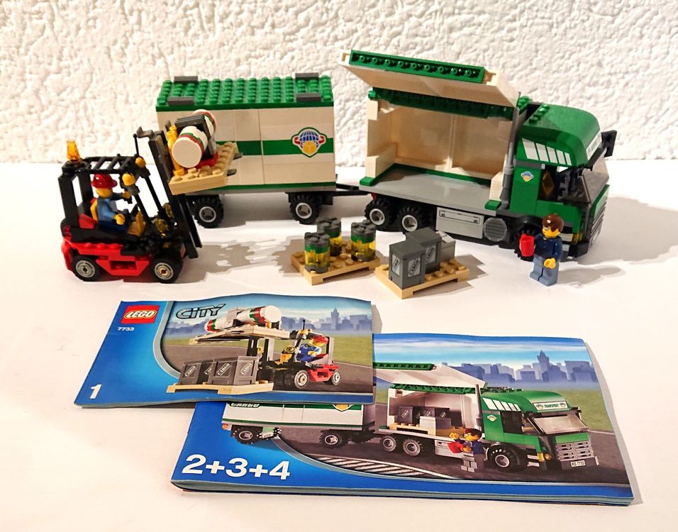 LEGO CITY 7733 LASTWAGEN MIT ANHÄNGER UND STAPPLER (Gebraucht) in ...