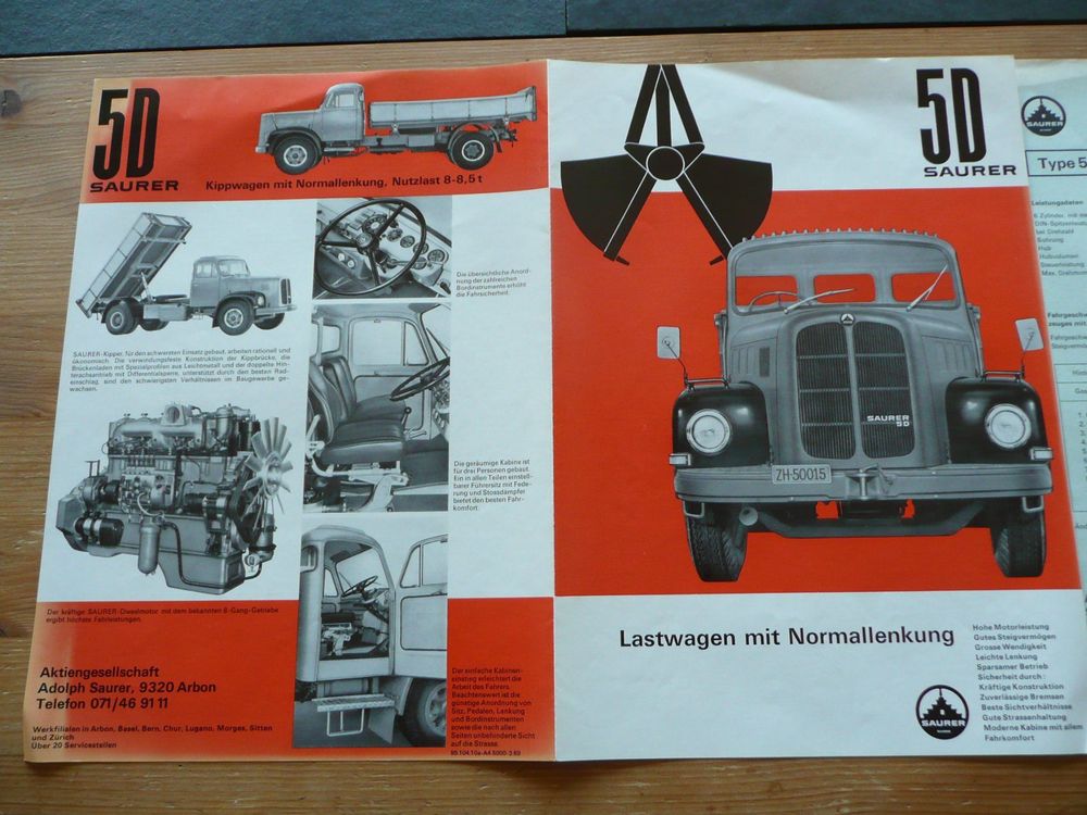 SAURER 5D 5DF PROSPEKT 1969 KIPPER LAWA | Comprare su Ricardo