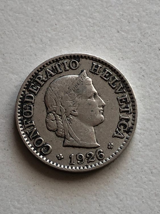 Abart 5 Rp. 1926 mit Stempelriss (Gebraucht) in Schötz für CHF 1.5 – mit Lieferung auf Ricardo ...