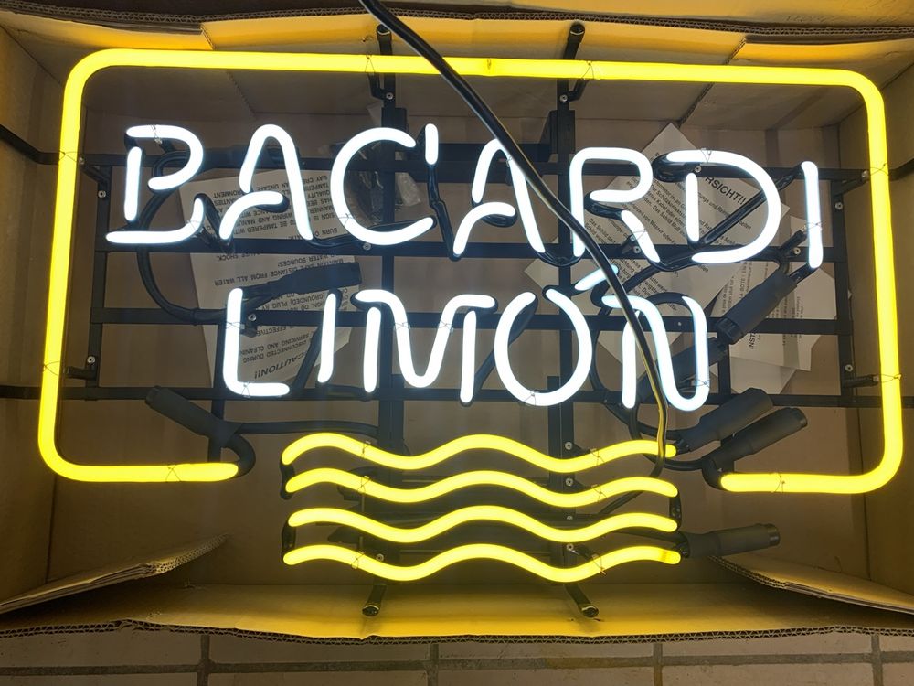 BACARDI LIMÓN Neon Sign Light Leuchtreklame (Neu und originalverpackt ...