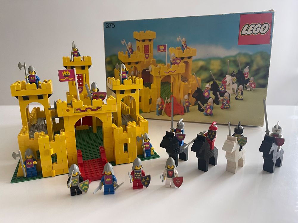 Lego Castle 375 Gelbe Ritterburg (1978) vollständig mit OVP (Gebraucht ...