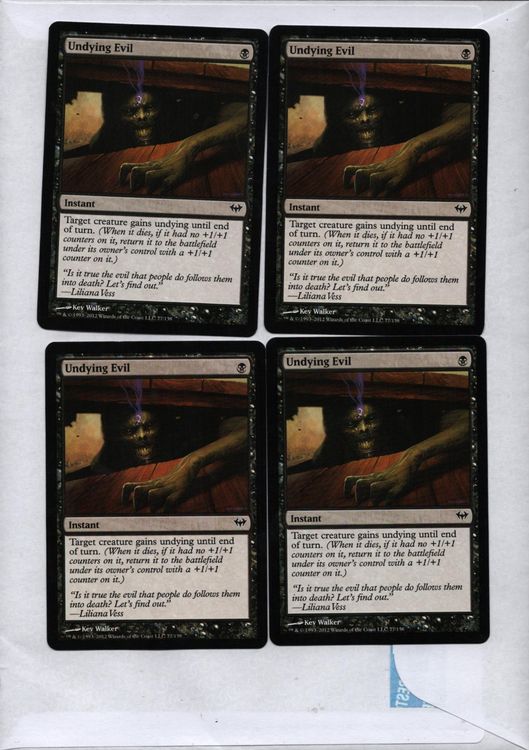 MtG, Magic the Gatering 4x Undying Evil (Gebraucht) in Glattfelden für ...