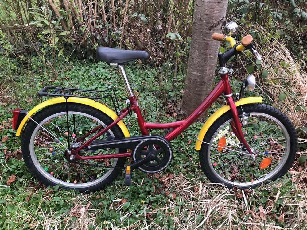 KINDER-VELO ROT-GELB 20 ZOLL | Kaufen auf Ricardo