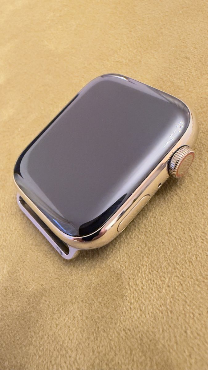 Apple Watch 7 Gold Edelstahl 45mm - Top Zustand, 86% Akku (Gebraucht ...
