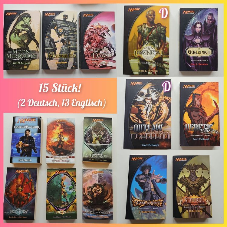 Buch-Set: 15x Magic The Gathering (US/DE) Roman: Magic The (Neu (gemäss ...
