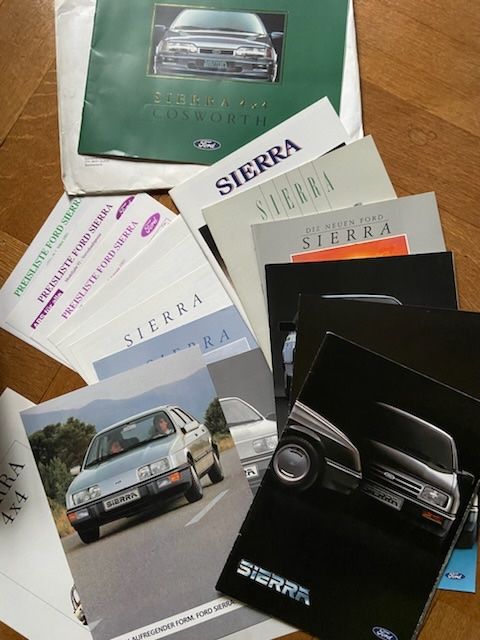 FORD SIERRA Prospekt-Konvolut huge brochure lot mit COSWORTH | Kaufen auf Ricardo