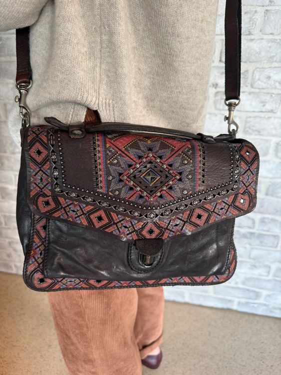 Aussergewöhnliche Campomaggi-Ledertasche Vintage Boho-Look (Gebraucht ...