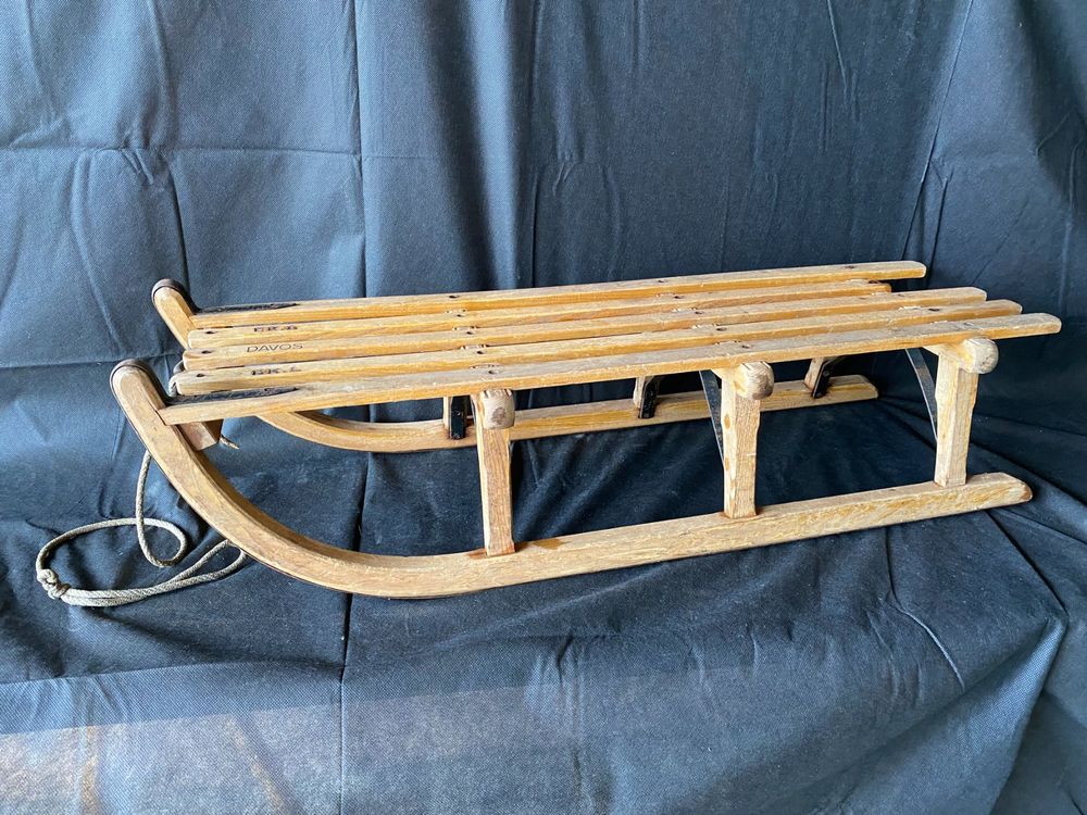 Davoser Schlitten / Holzschlitten / Gesamtlänge 103 cm | Kaufen auf Ricardo