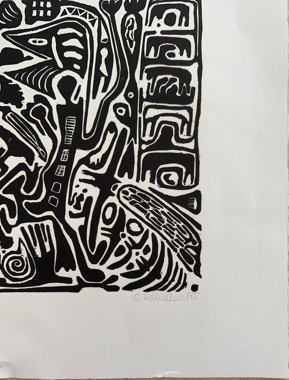 KÜNSTLER ? HOLZSCHNITT UNLESERLICH SIGNIERT (Gebraucht) in Gersau für CHF 38 – mit Lieferung auf ...