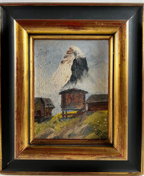 Sehr Alte Zermatt Landschaftsgemälde Signiert. | Kaufen auf Ricardo