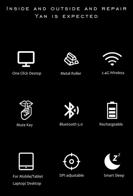 Dual Mode Bluetooth Computer Akku Maus LED RGB USB-C (Neu und ...