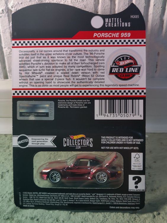 Hot Wheels RLC Porsche 959 (Neu und originalverpackt) in Flaach für CHF ...