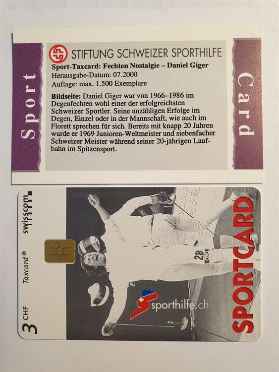Sportcard Daniel Giger 0500 (Neu (gemäss Beschreibung)) in Rain für CHF ...