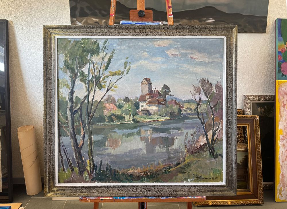 August Cueni, original Oelbild, Schloss Aarwangen (Gebraucht) in Uster ...