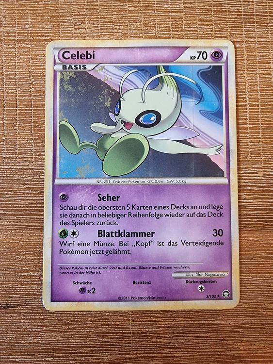 Celebi Pokemon Karte Basis 2011 (Neu (gemäss Beschreibung)) in ...