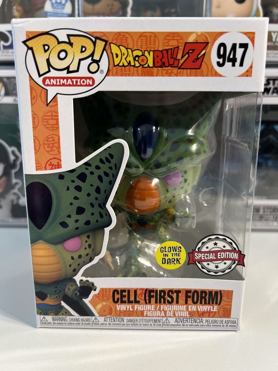 Funko POP! Animation Dragon Ball Z Cell (First Form) Glow (Neu und ...