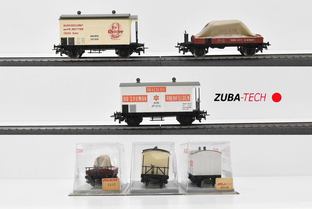 Ruco 3x Güterwagen SBB/NOB H0 WS mit OVP | Kaufen auf Ricardo