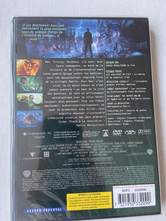 Matrix Coffret Filmreihe 3 Matrix Filmen Original verpackt | Kaufen auf Ricardo