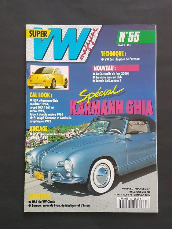 Super VW Magazine N° 55, mars 1994, spécial Karmann Ghia (D'occasion) à ...