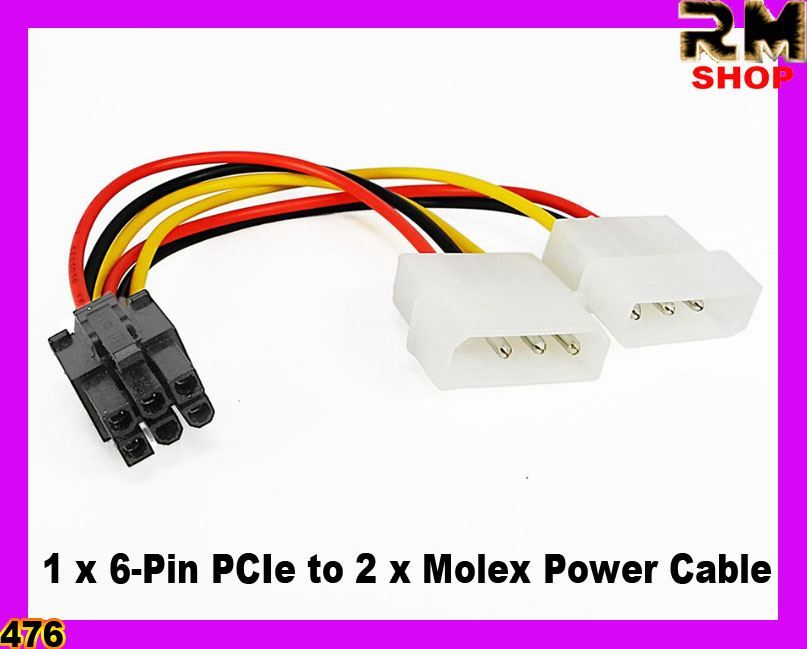 6-Pin PCIe zu 2 x Molex Power Kabel (Neu und originalverpackt) in Unterägeri für CHF 3 – mit ...