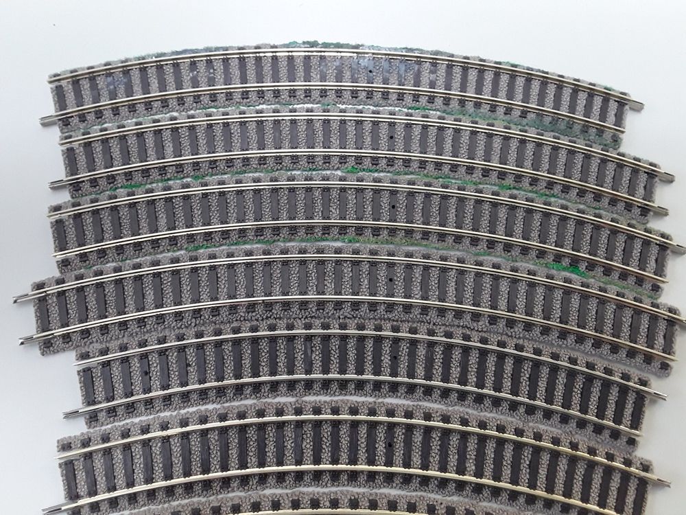 7 x Fleischmann _ gebogene Gleise _ Kurve_ Spur H0 (Gebraucht) in ...